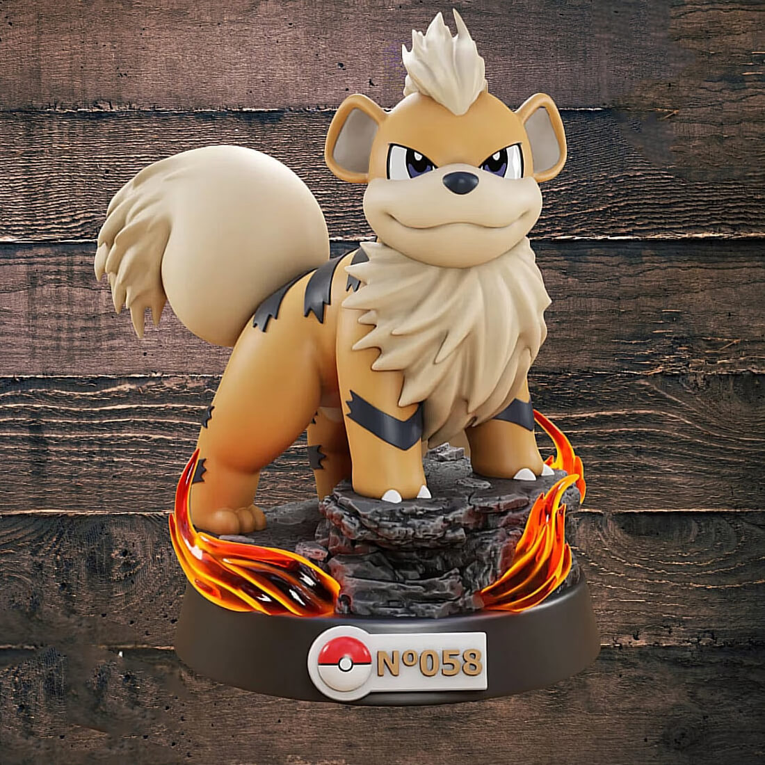 Pokemon Growlithe - 3D Model by Navaler