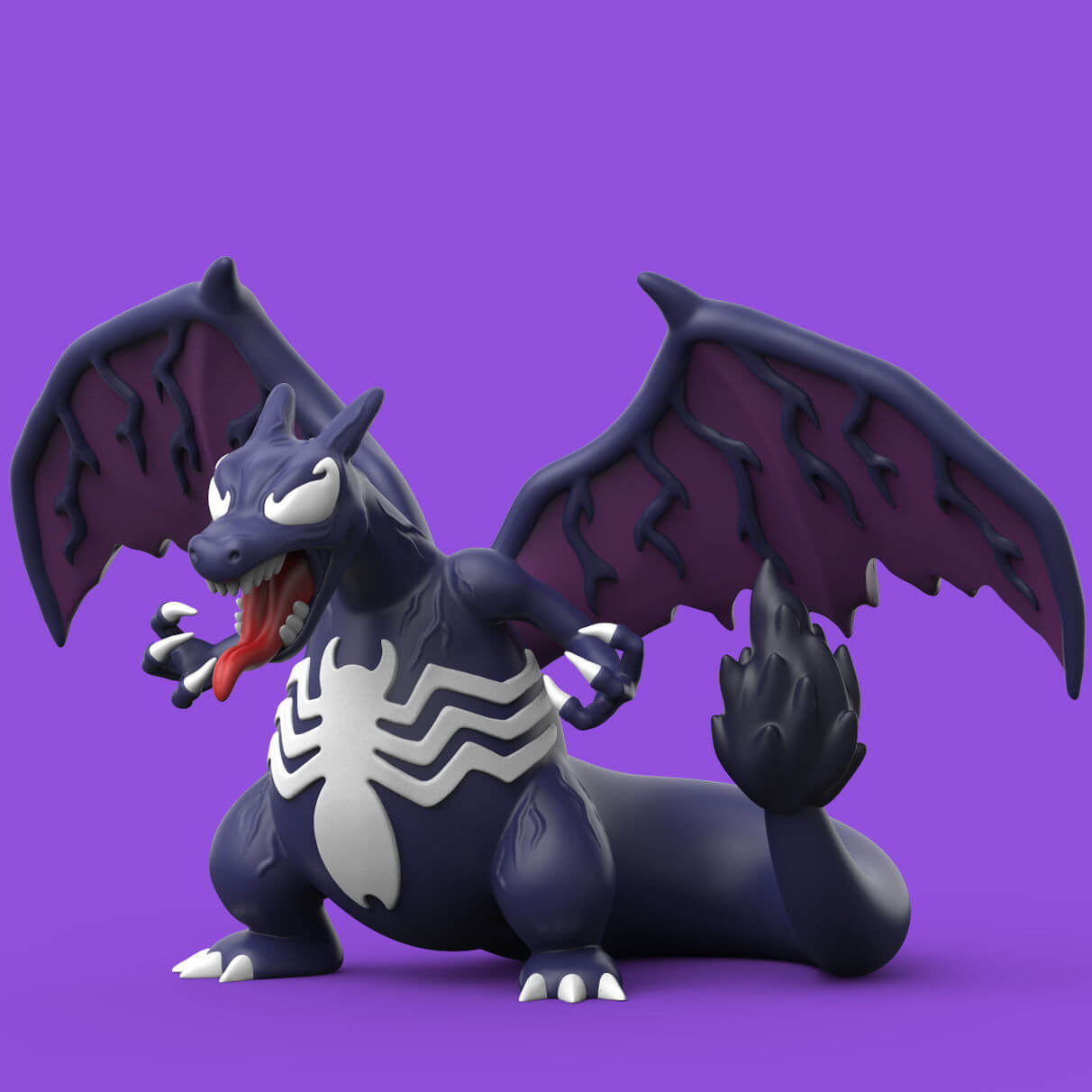 Pokemon - Venom Charizard 3D Model by Navaler