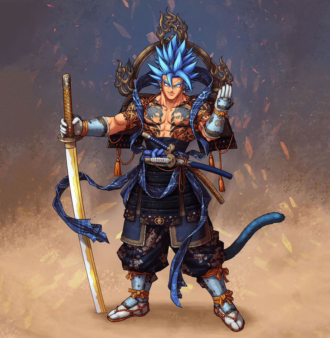 Samurai Vegito 3D Model Ready To Print by Navaler