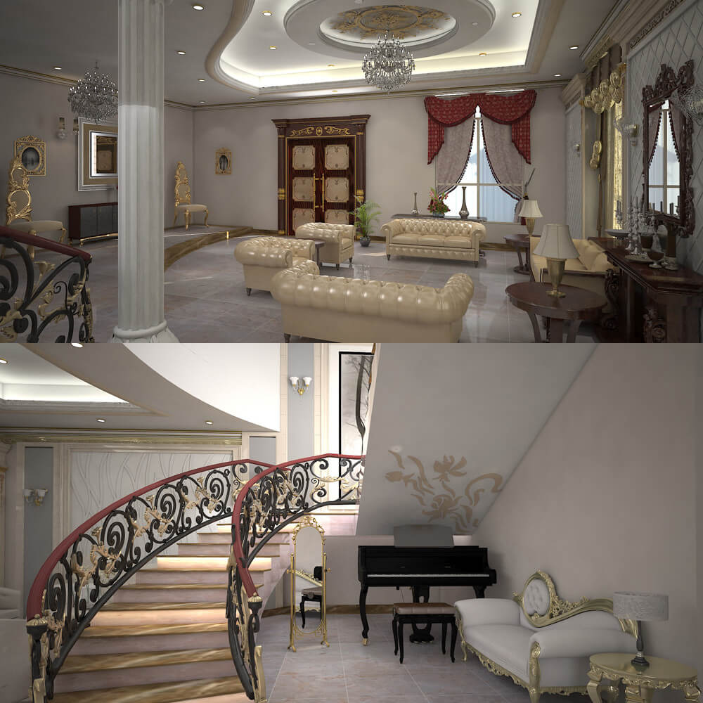 Living Room Interior - 3D Model by navigator