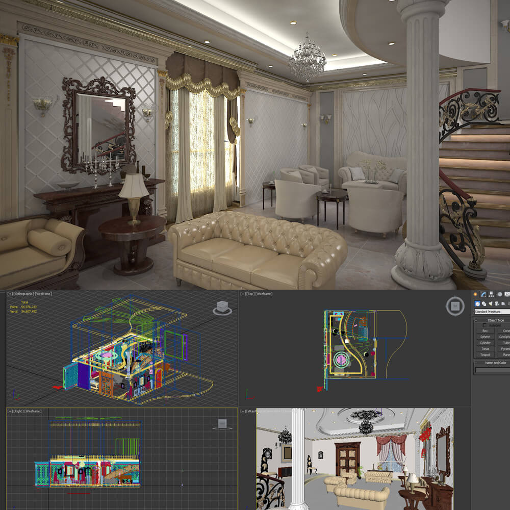 Living Room Interior - 3D Model by navigator