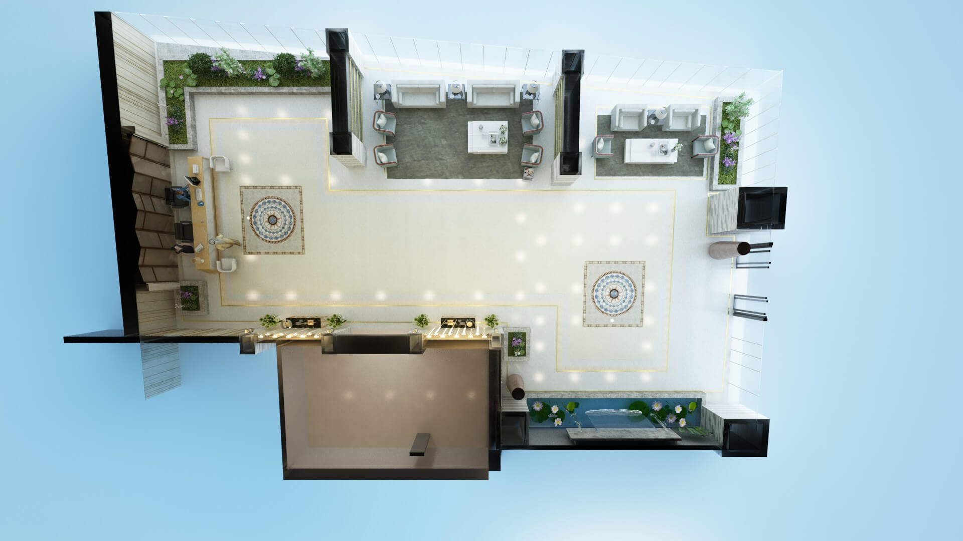 Modern Entrance Lobby - 3D Model by navigator