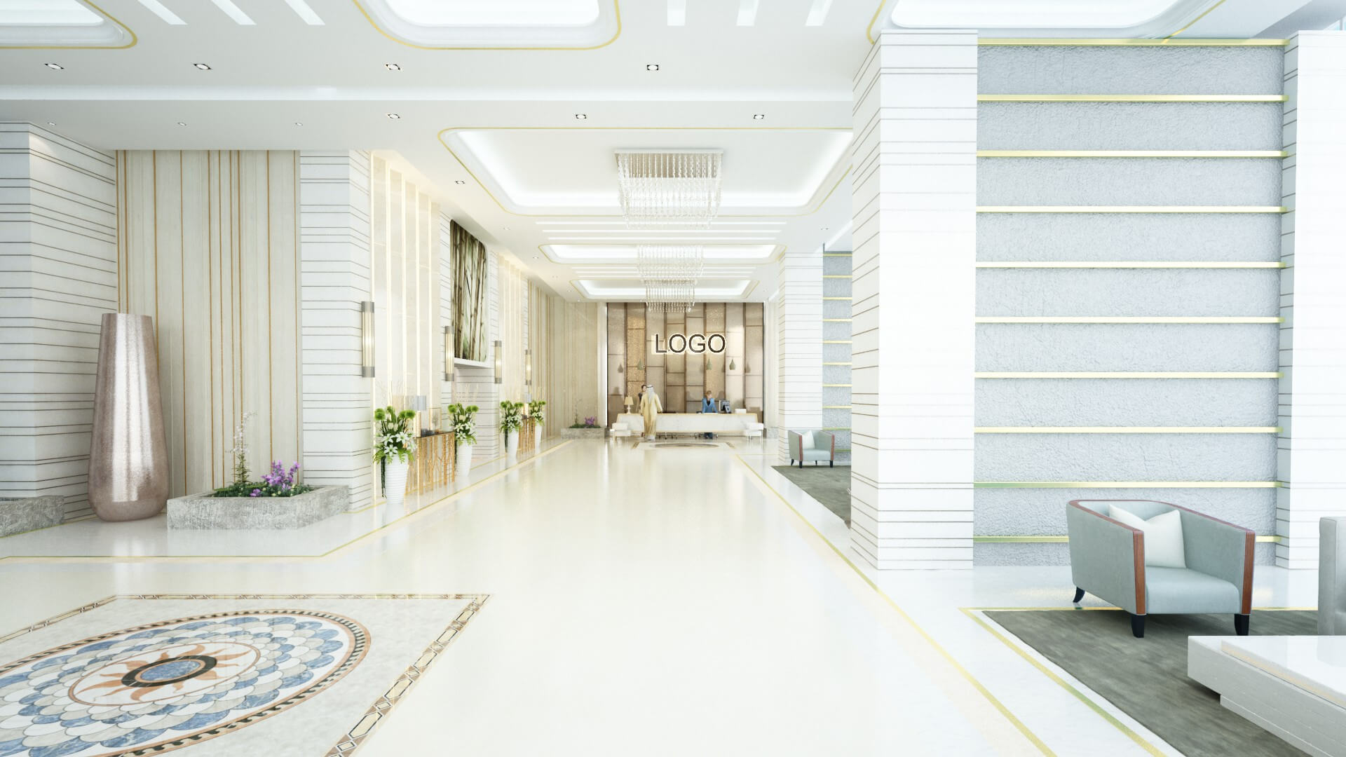 Modern Entrance Lobby - 3D Model by navigator