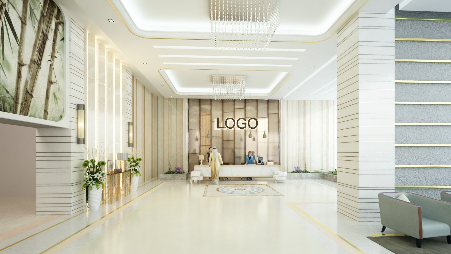 Modern Entrance Lobby - 3D Model by navigator