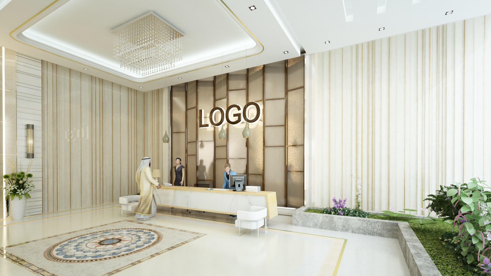 Modern Entrance Lobby - 3D Model by navigator