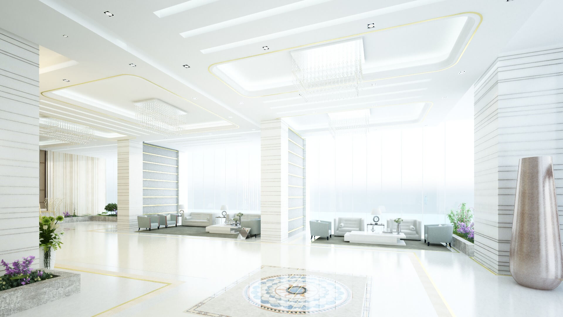 Modern Entrance Lobby - 3D Model by navigator