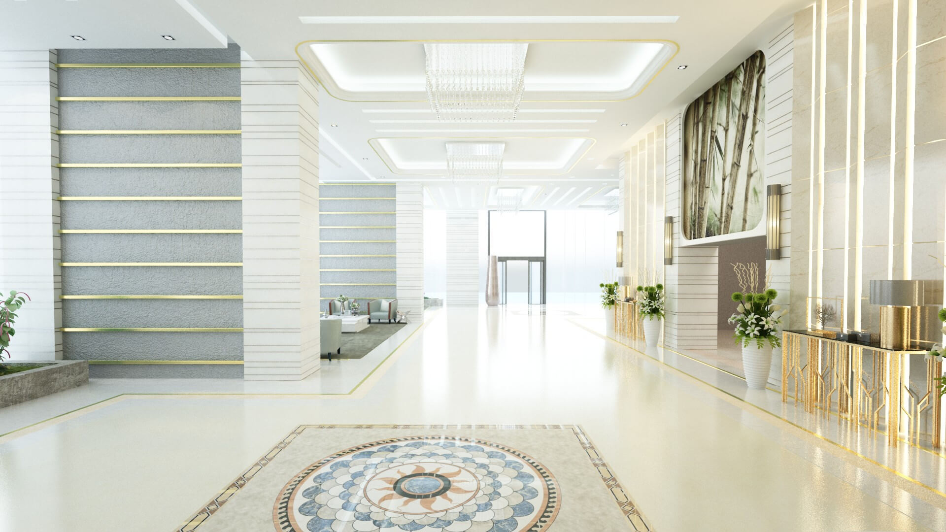 Modern Entrance Lobby - 3D Model by navigator