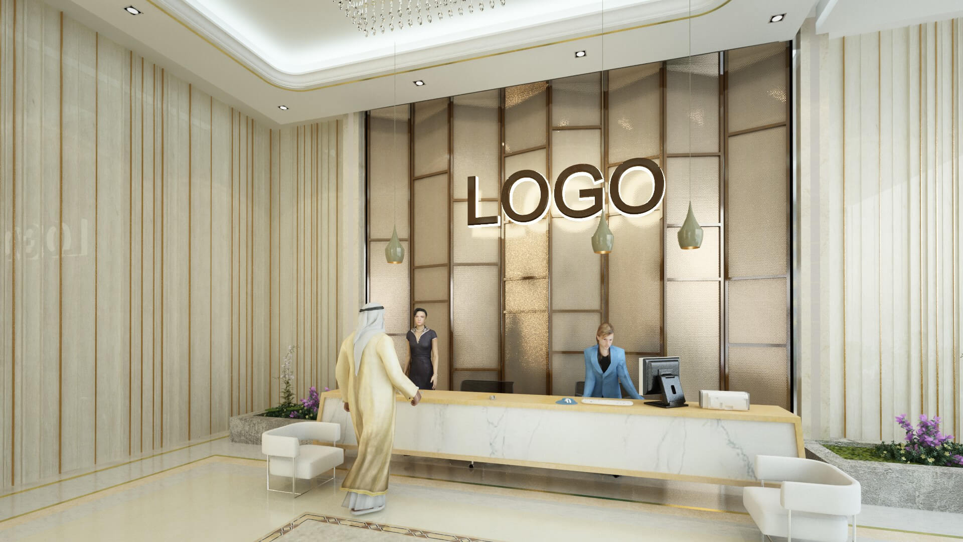 Modern Entrance Lobby - 3D Model by navigator