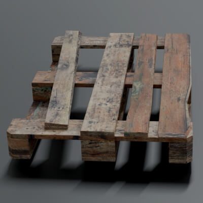 Broken Wooden Pallet – Low Poly Game-Ready Prop (Versi 3D Model by Naya-3D