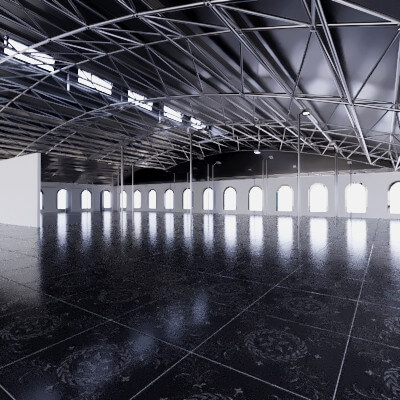 Exhibition Hall - 3D Model by nayan3ddesigner