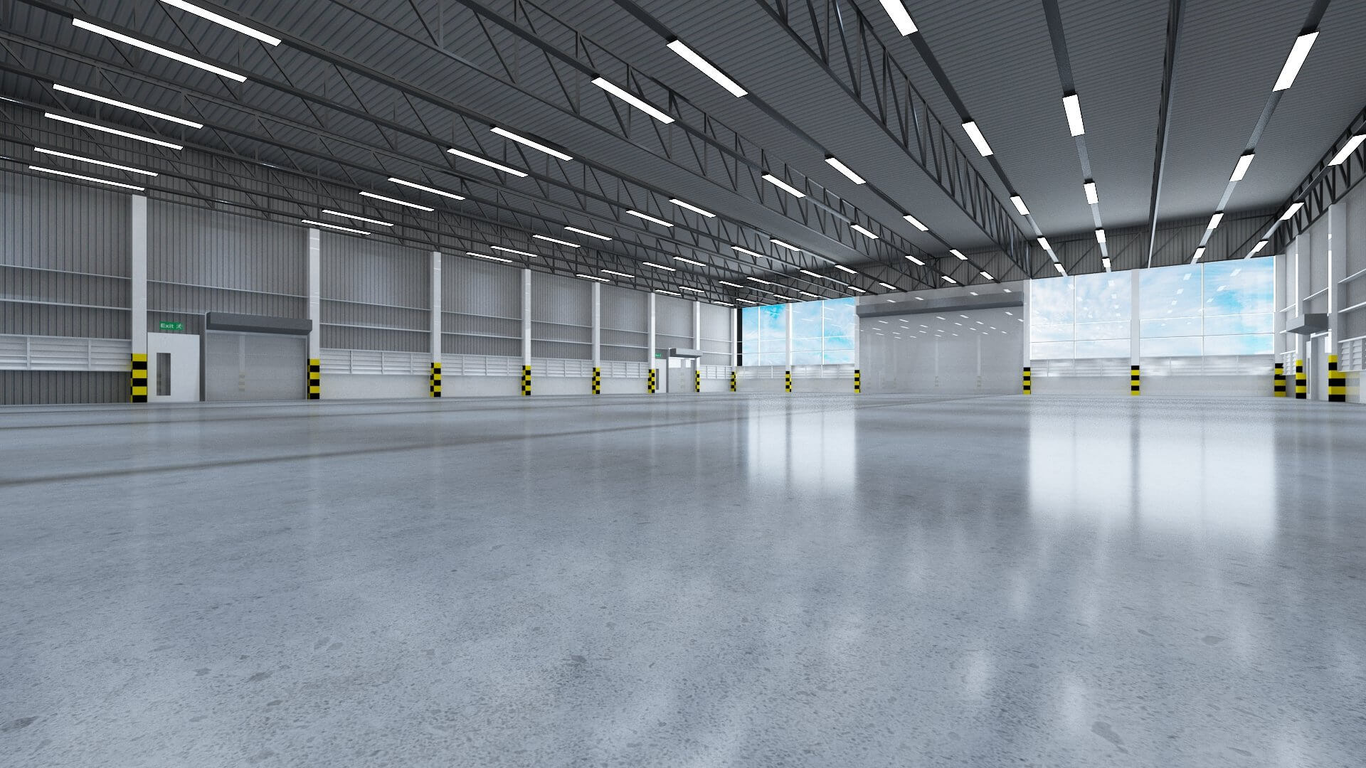 Exhibition Hall - 3D Model by nayan3ddesigner