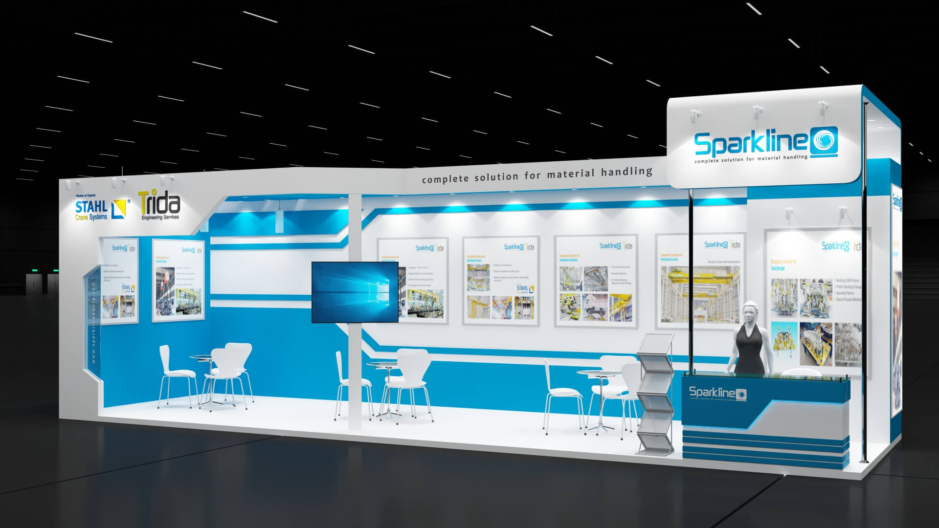 Exhibition Stall 10x3 2 - 3D Model by nayan3ddesigner