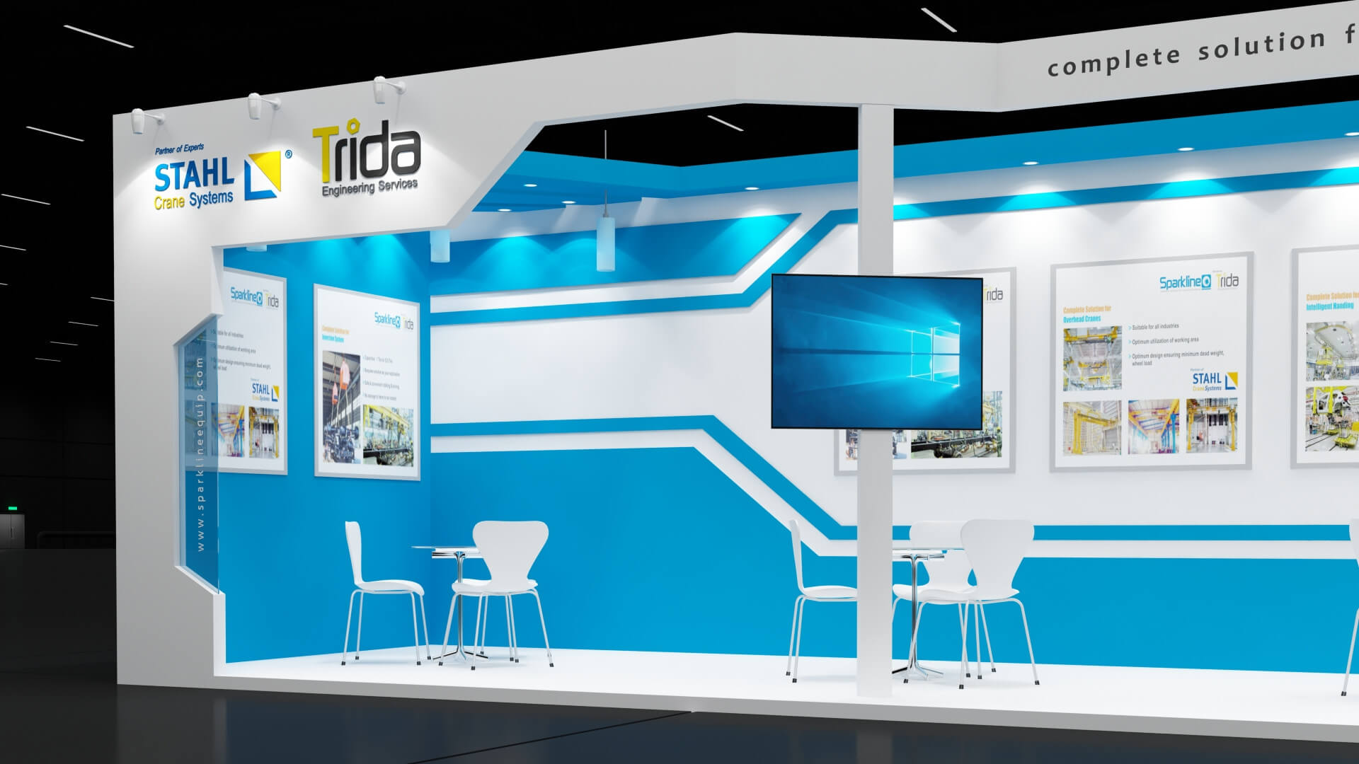 Exhibition Stall 10x3 2 - 3D Model by nayan3ddesigner