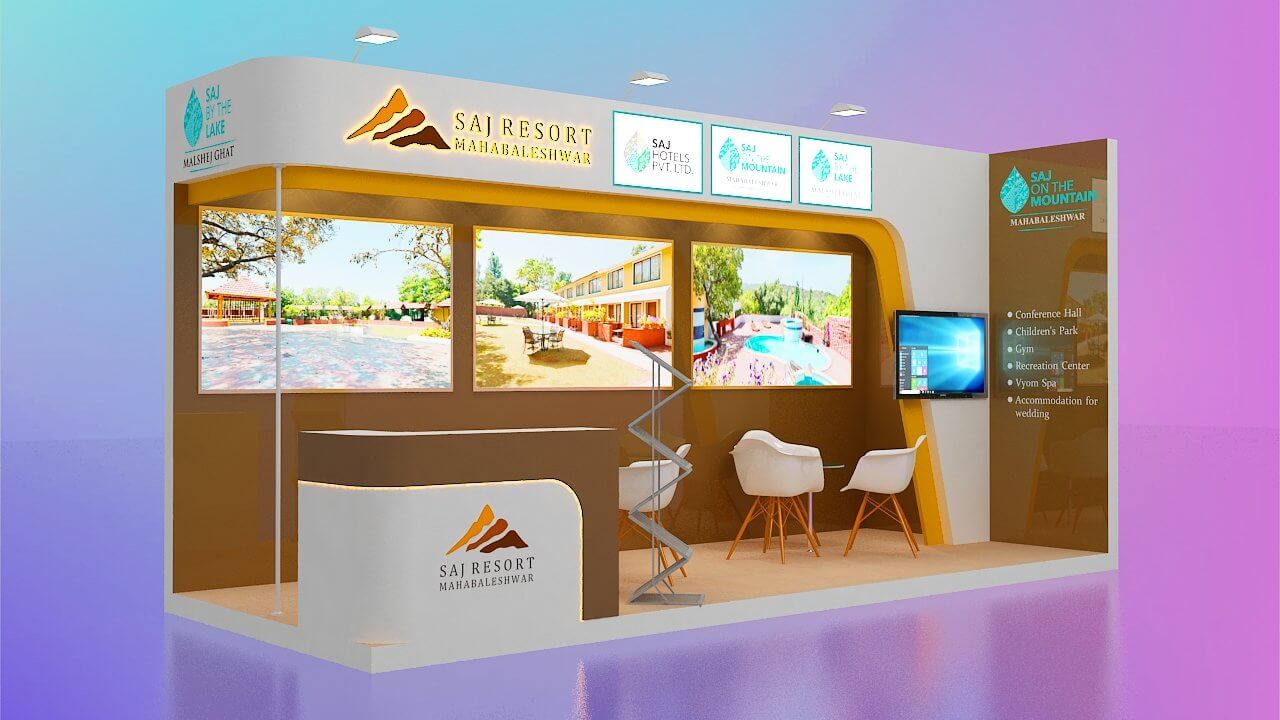 Exhibition Stand 6x3 with Exhibition Hall Scene - 3D Model by ...