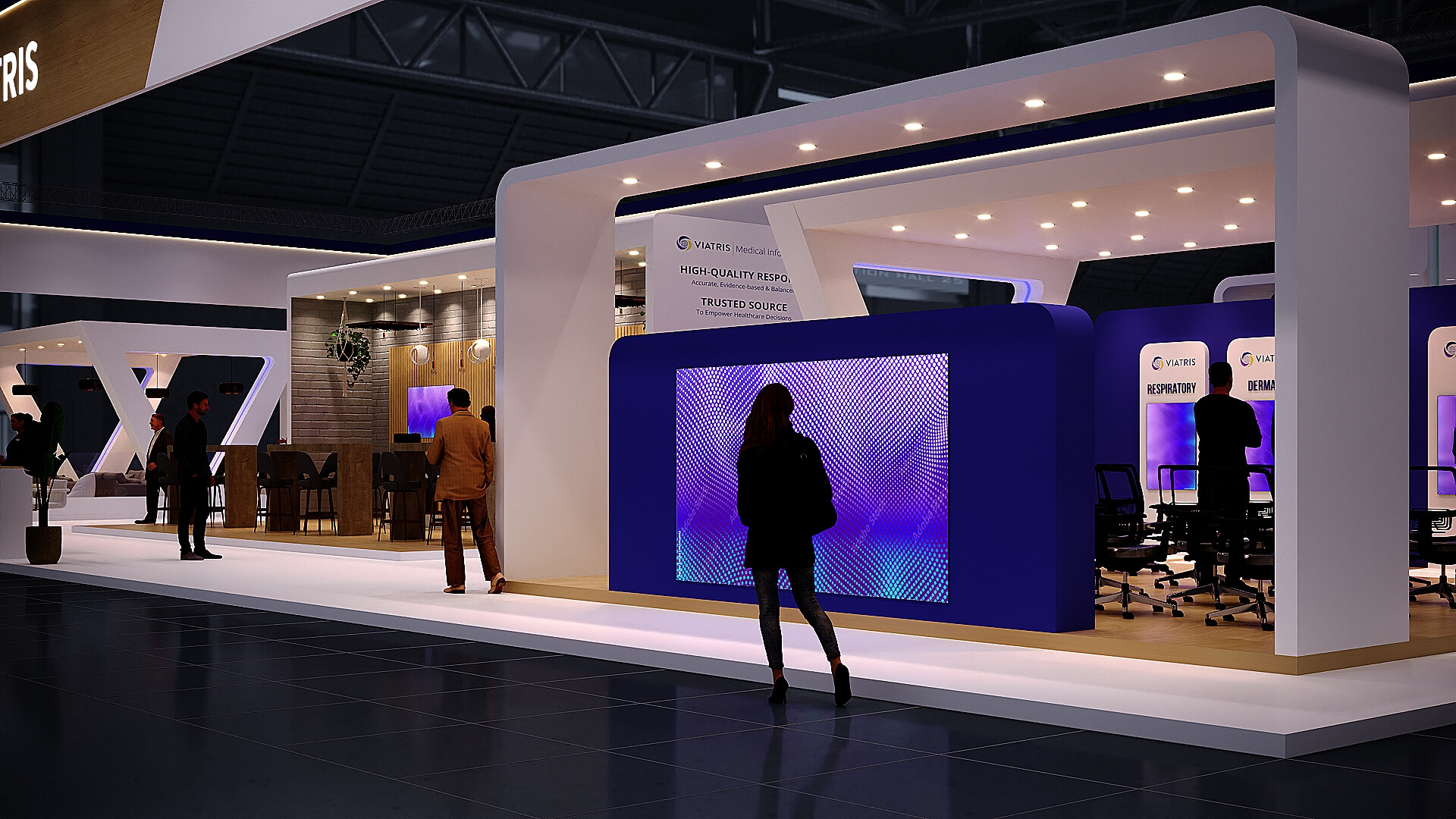 Exhibition Stand Viatris 3D Render by nayan3ddesigner