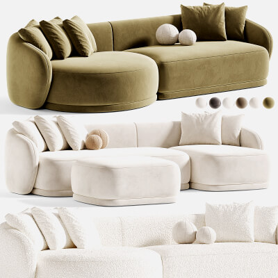 Capsule Sofa by oneandhome - 3D Model by Neeo