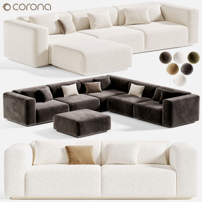 Corner Soft Modular Sofa Vitra - 3D Model by Neeo