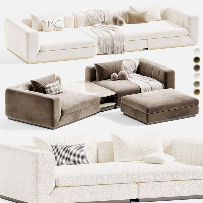 Minotti Riley Seater Sofa - 3D Model by Neeo