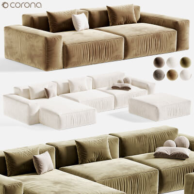 Modo Corner Sofa 02 by Beds - 3D Model by Neeo