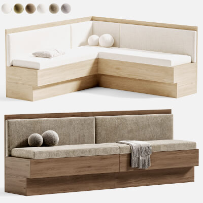 Restaurant Sofa Set 07 - 3D Model by Neeo