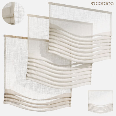 Roman Blinds 02 - 3D Model by Neeo