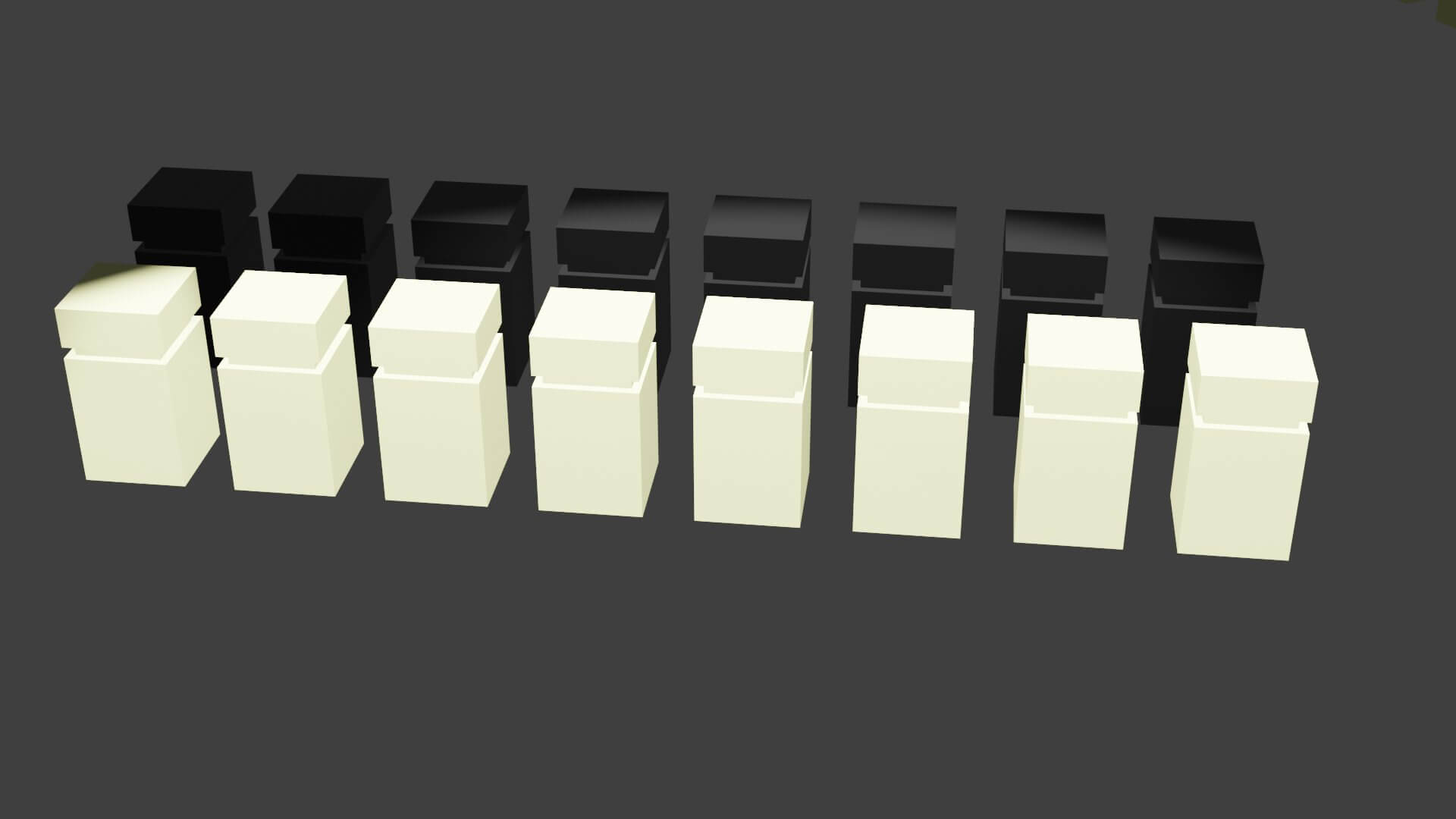 Chess With Cubic Pieces - 3D Model by NeGaLoX