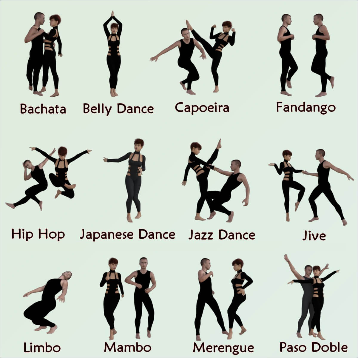 Dance Around The World - Daz Content by Nemesis74s