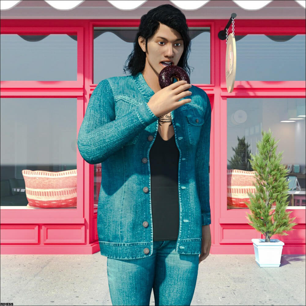 Eating Donut for G8M - Free Daz Content by Nemesis74s