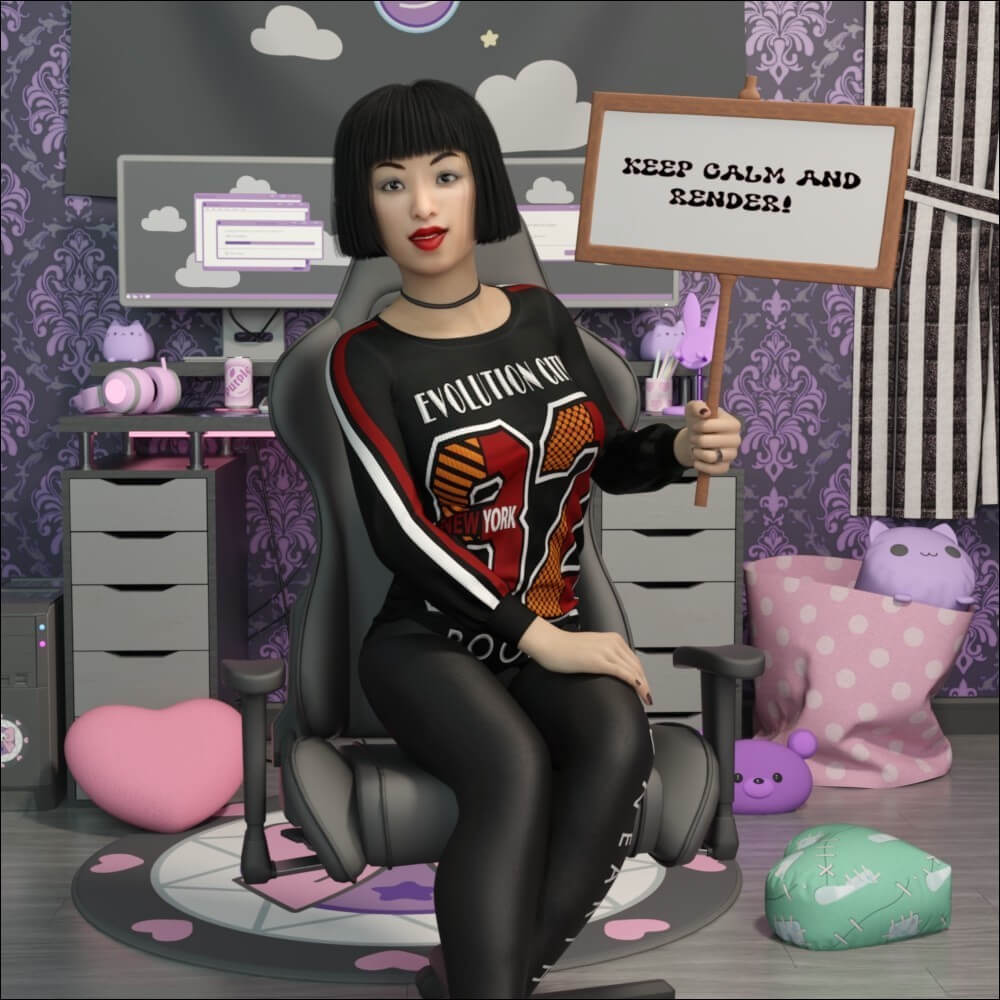 Small Sign and Poses for DAZ Studio by Nemesis74s