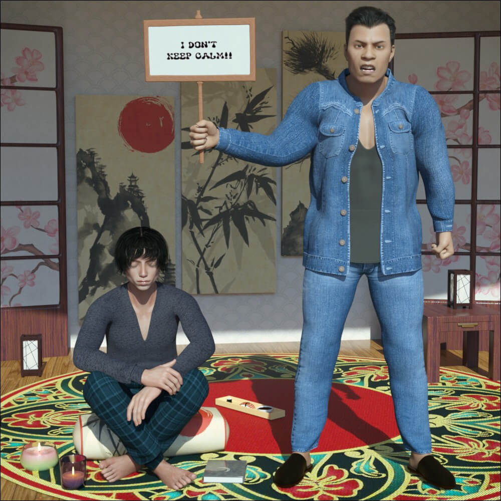 Small Sign and Poses for DAZ Studio by Nemesis74s