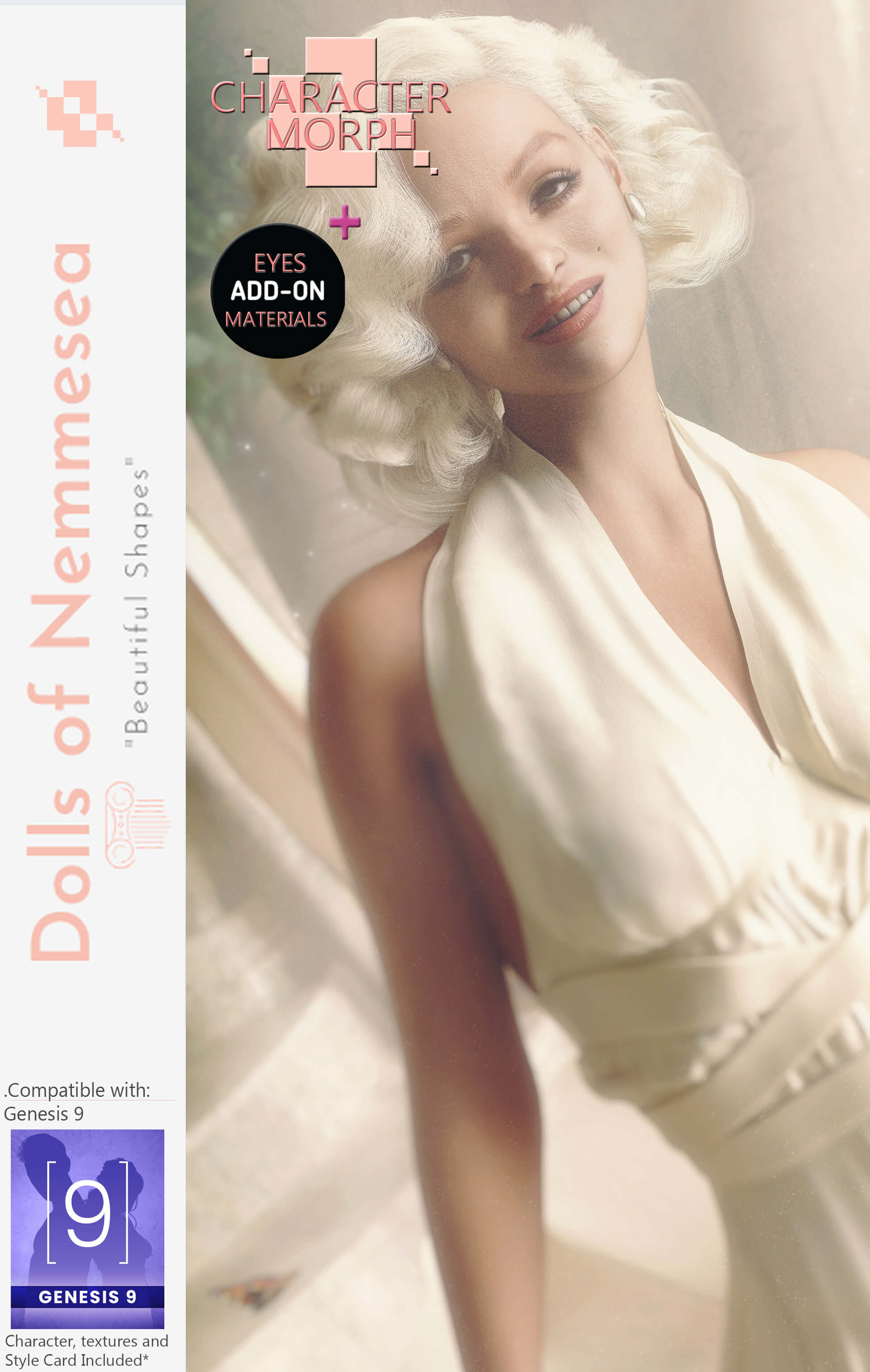 DNM - Norma Jeane G9 Character Daz Content by Nemmesea