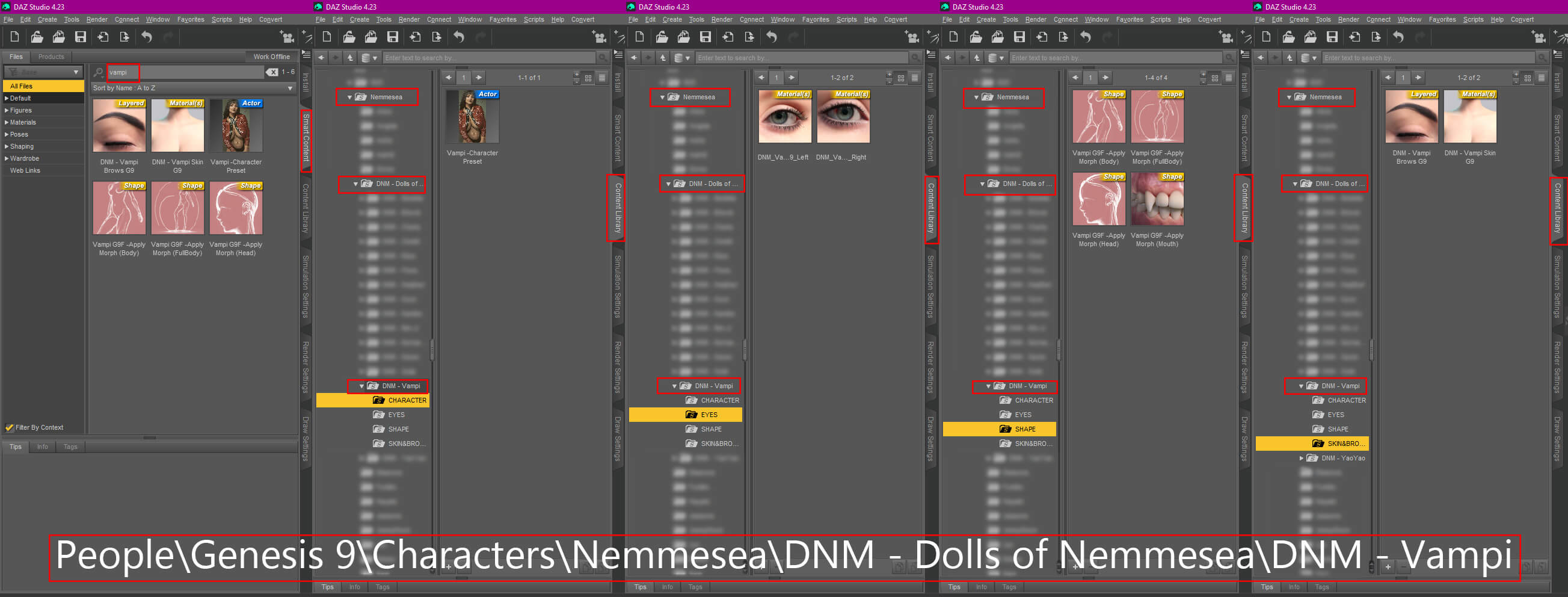DNM - Vampi G9 Character #Basic Pack Daz Content by Nemmesea