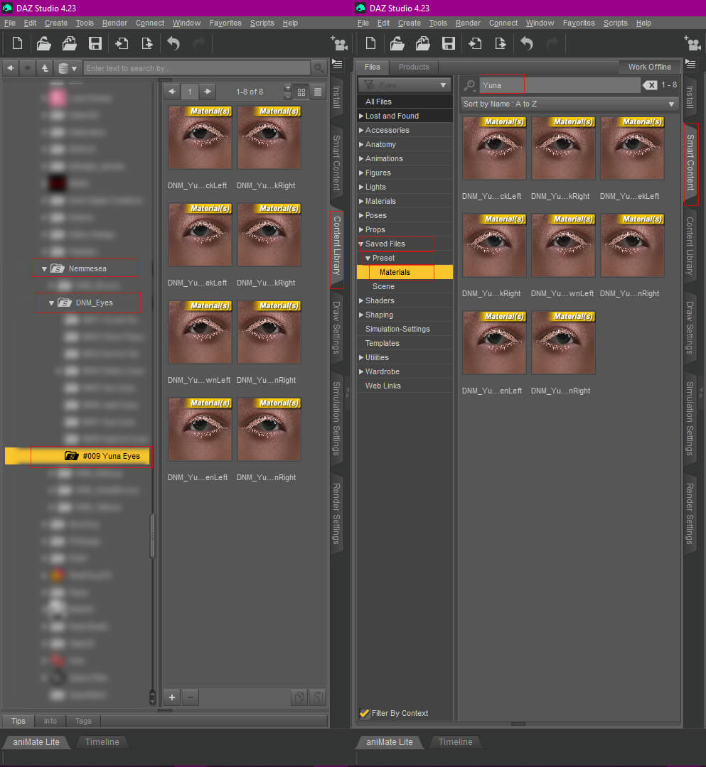 DNM - Yuna Eyes 009 - Genesis 9 Daz Content by Nemmesea