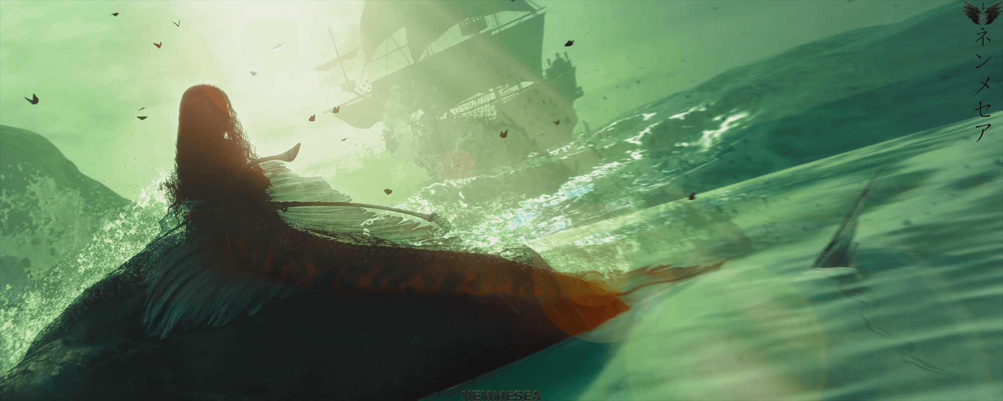 Agla#0251 - Mermaid Songs 3D Render, Digital Art by Nemmesea