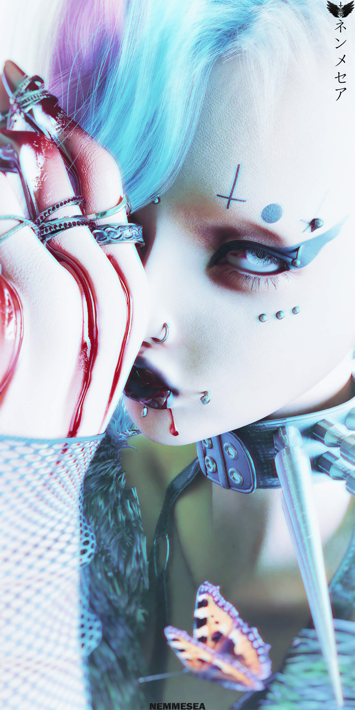 AleatoryHeiYa #426 - Neon and Shadows 3D Render by Nemmesea