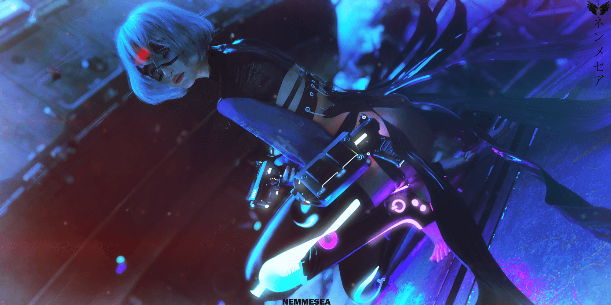 Narumi#165 - Out of Line 3D Render, Digital Art by Nemmesea