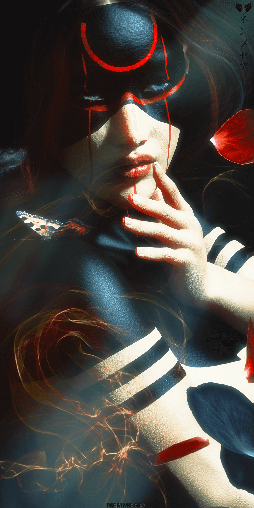 Nem 152 Red Smoke Nemmesea Atttibution 3d Render By Nemmesea