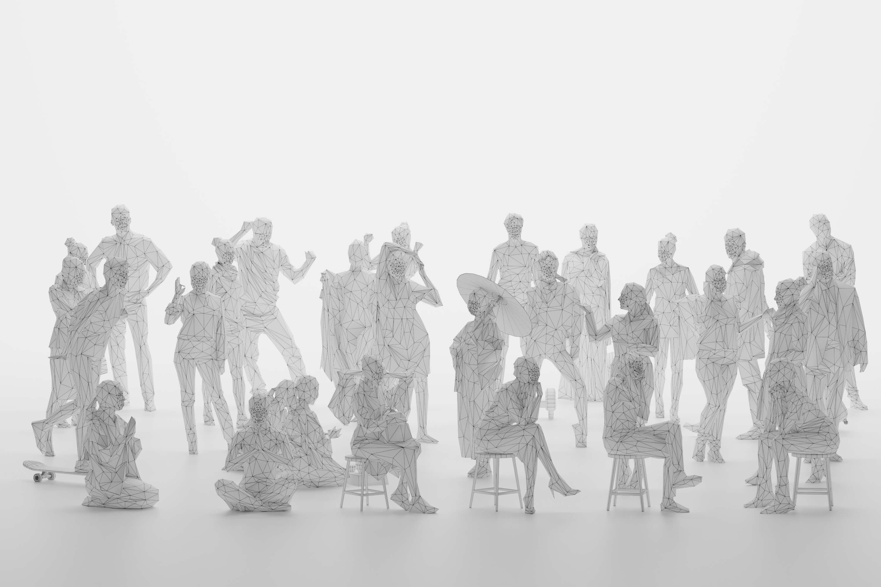 Low Poly People Pack - 30 3D Model by NeoArchitect