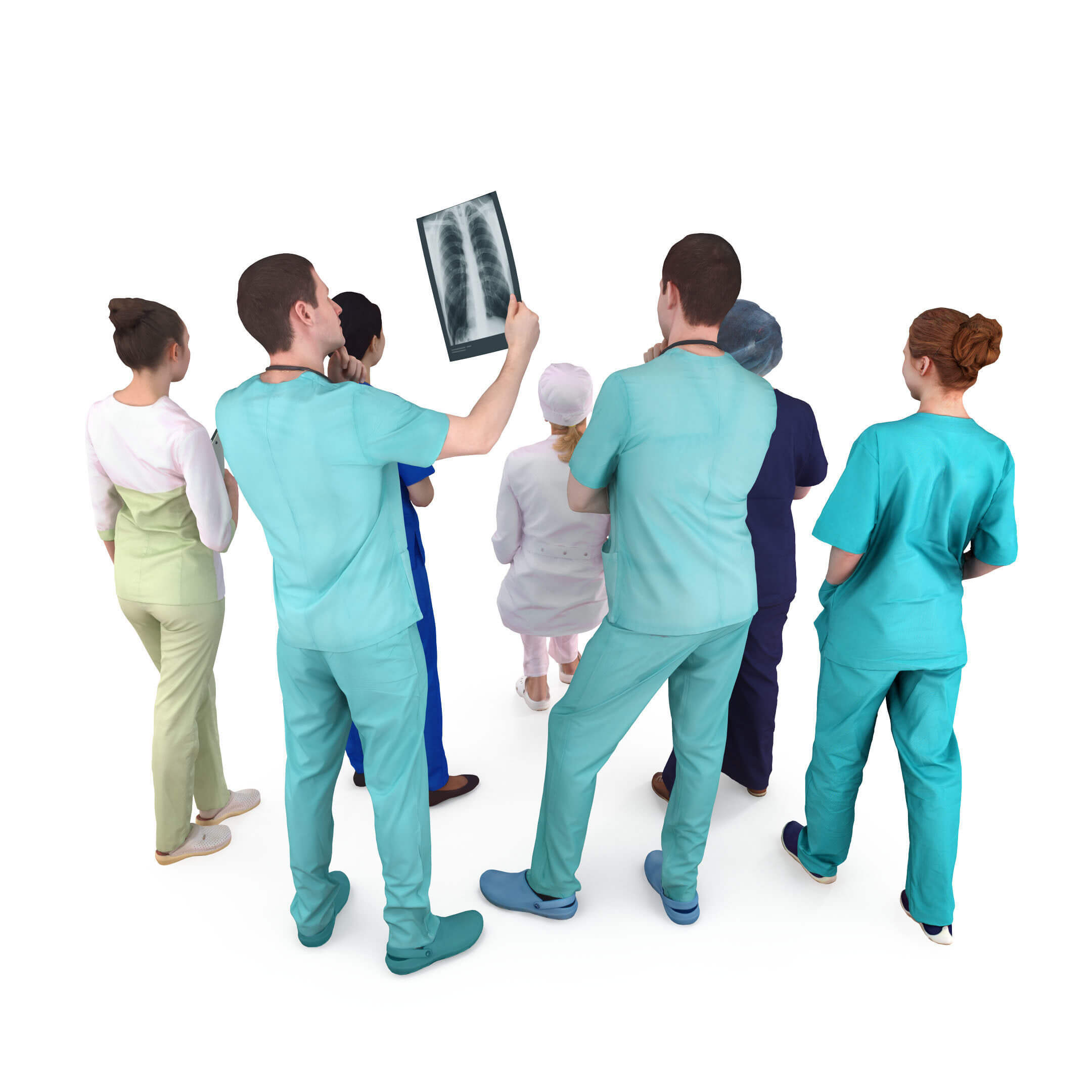 Medical People - 7X 3D Model by NeoArchitect