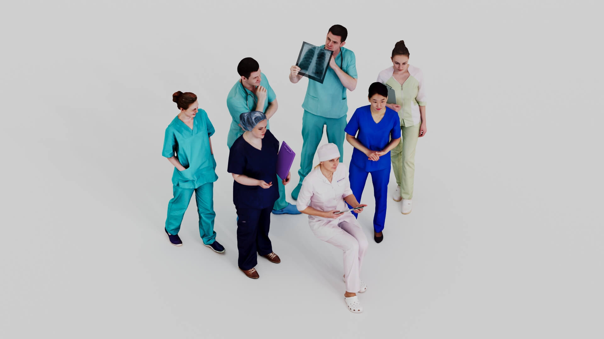 Medical People - 7X 3D Model by NeoArchitect