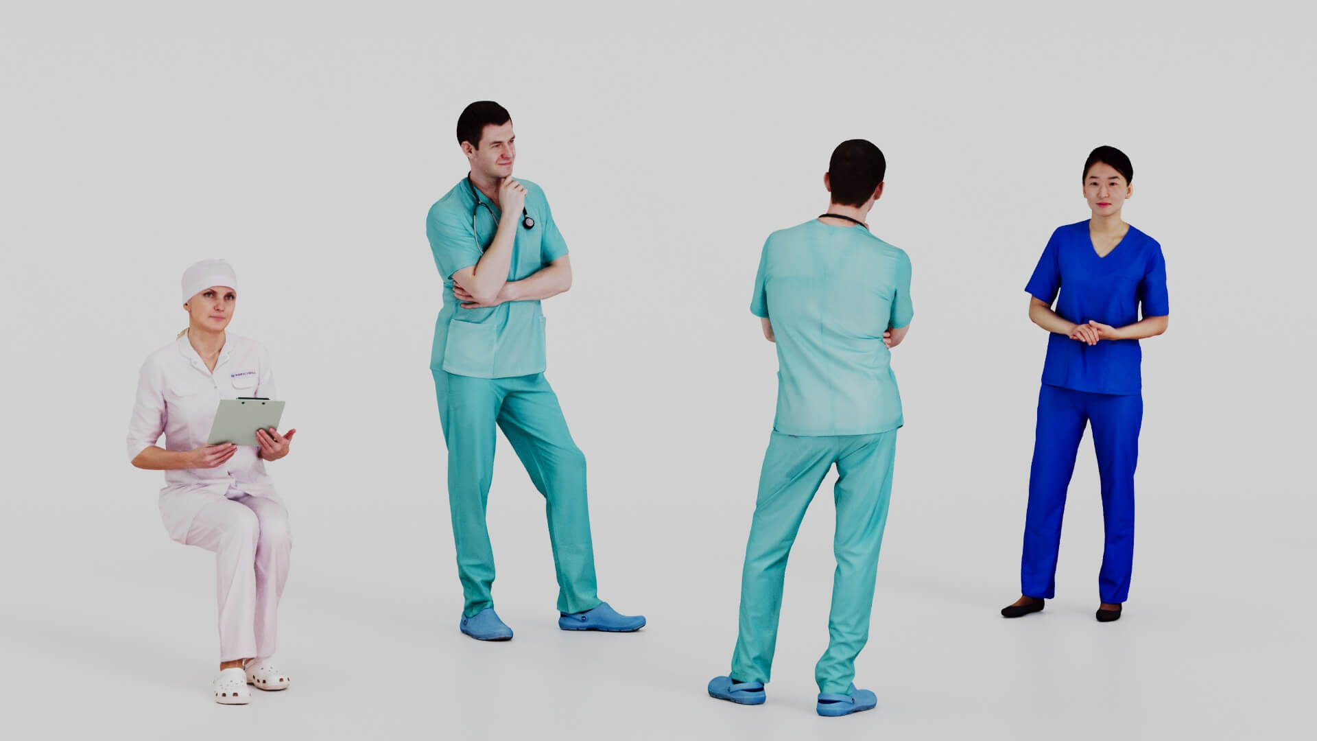 Medical People - 7X 3D Model by NeoArchitect