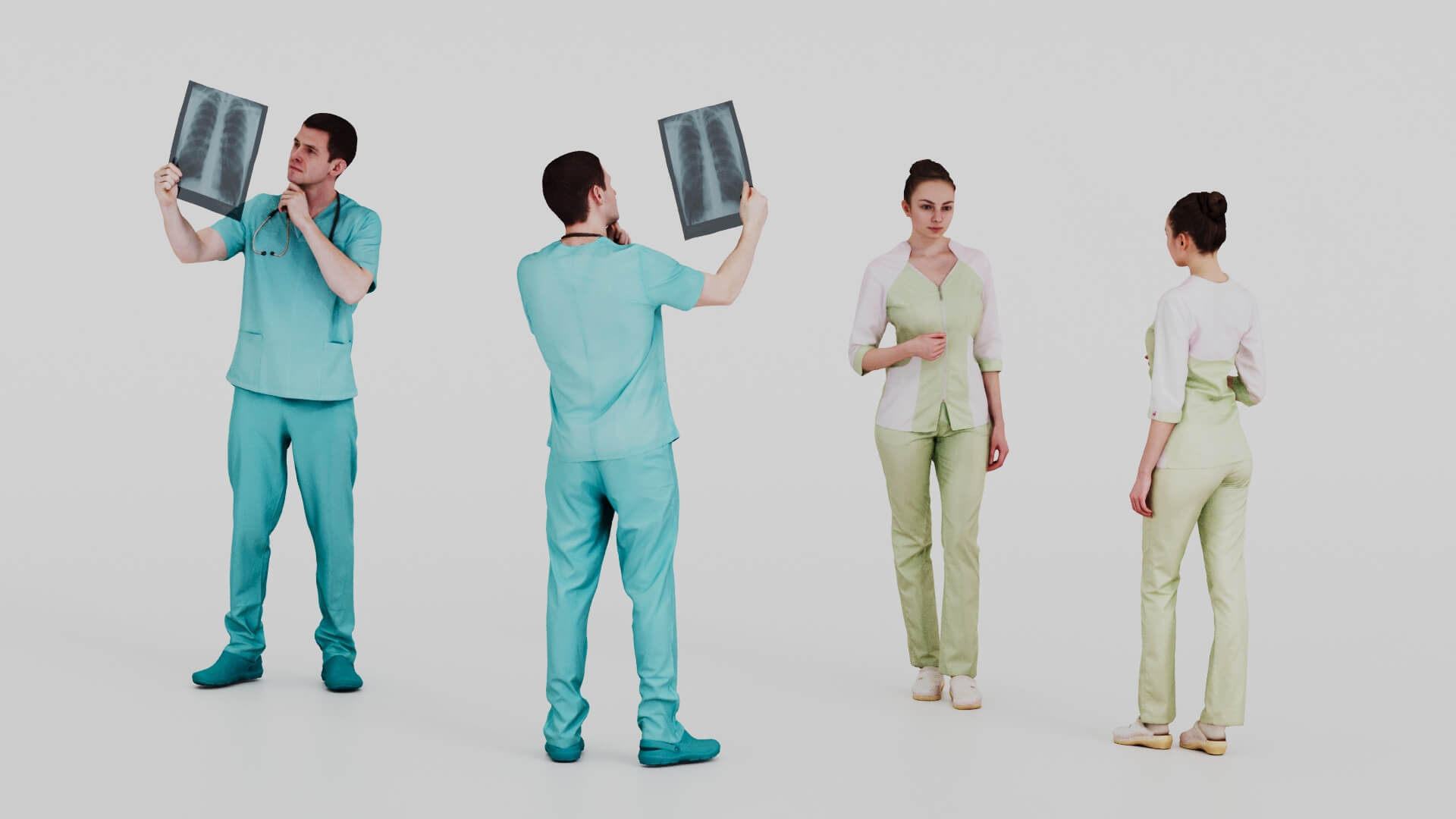 Medical People - 7X 3D Model by NeoArchitect