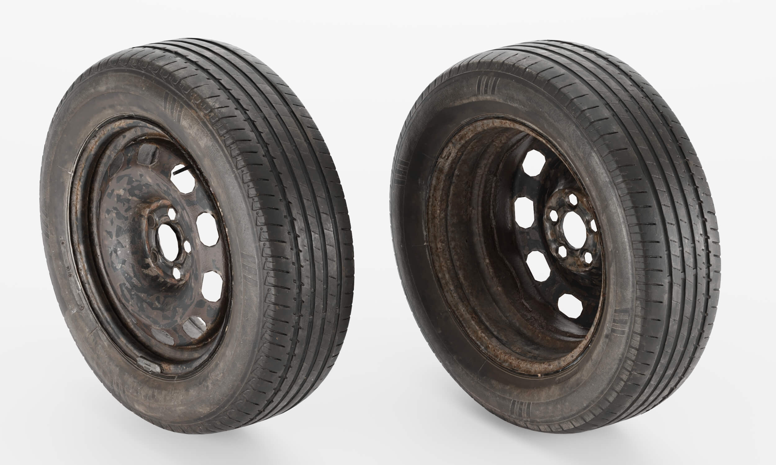 Rusty Wheel for Ordinary Vehicles - 3D Model by NeoArchitect