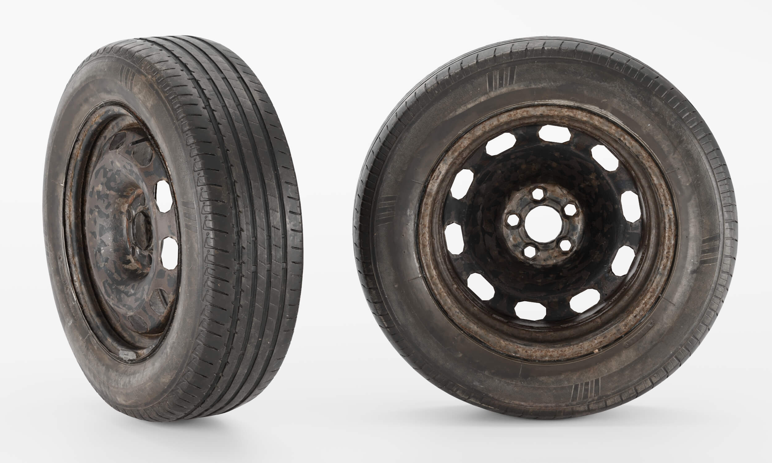 Rusty Wheel for Ordinary Vehicles - 3D Model by NeoArchitect