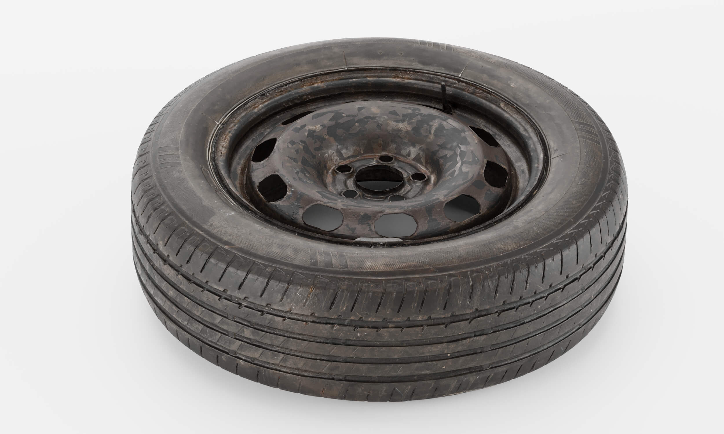 Rusty Wheel for Ordinary Vehicles - 3D Model by NeoArchitect