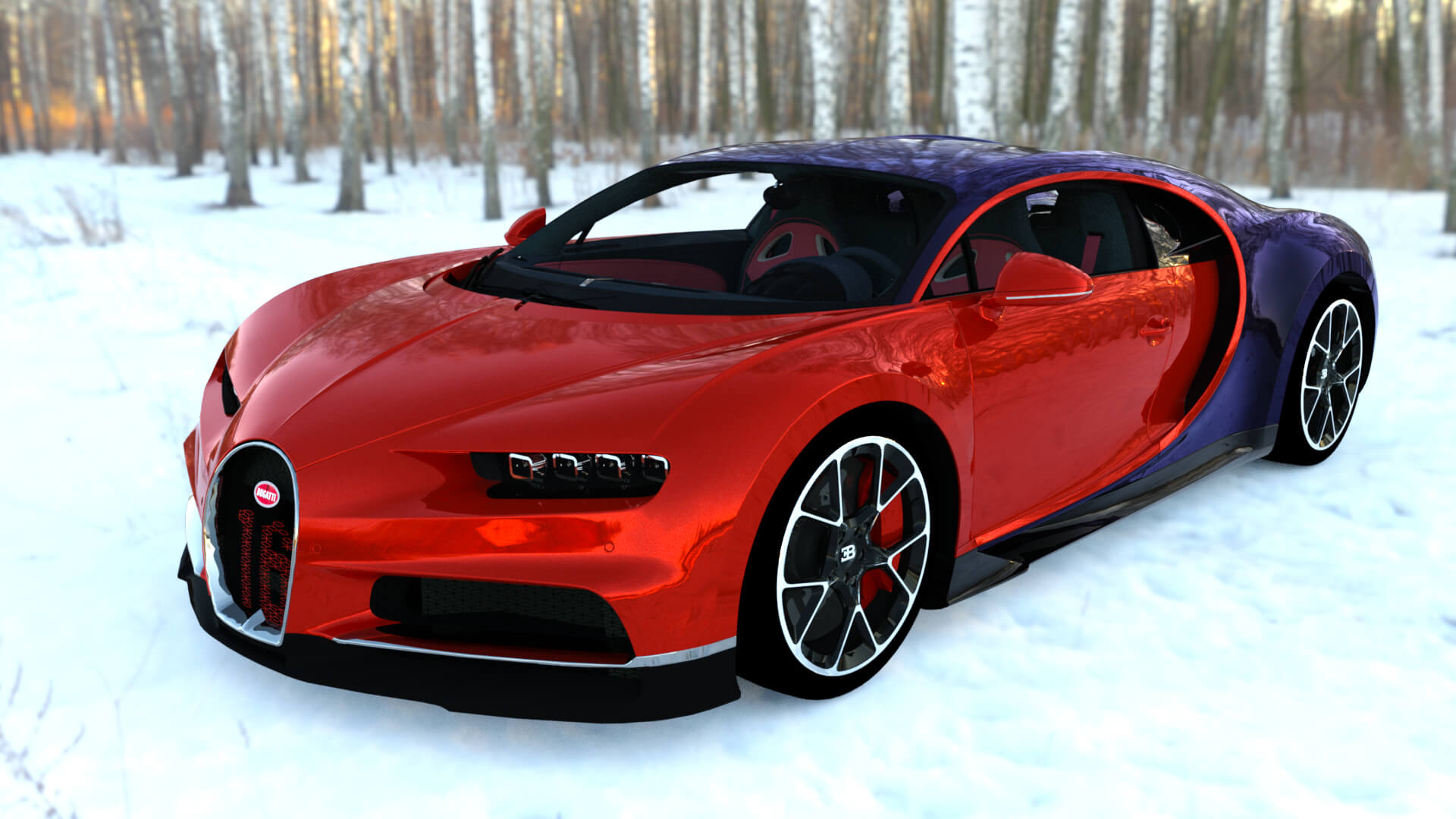 Bugatti Chiron 2018 - Daz Content by nerdadantes