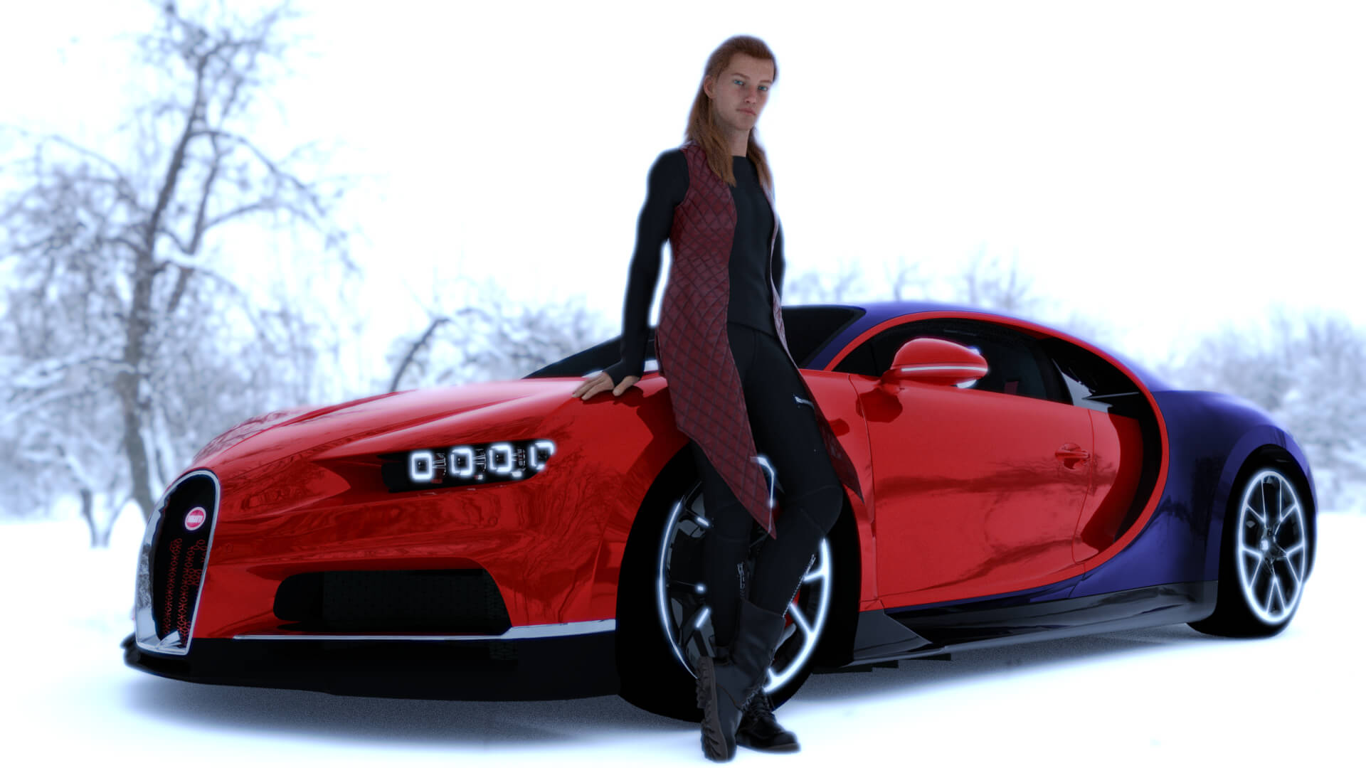 Bugatti Chiron 2018 - Daz Content by nerdadantes