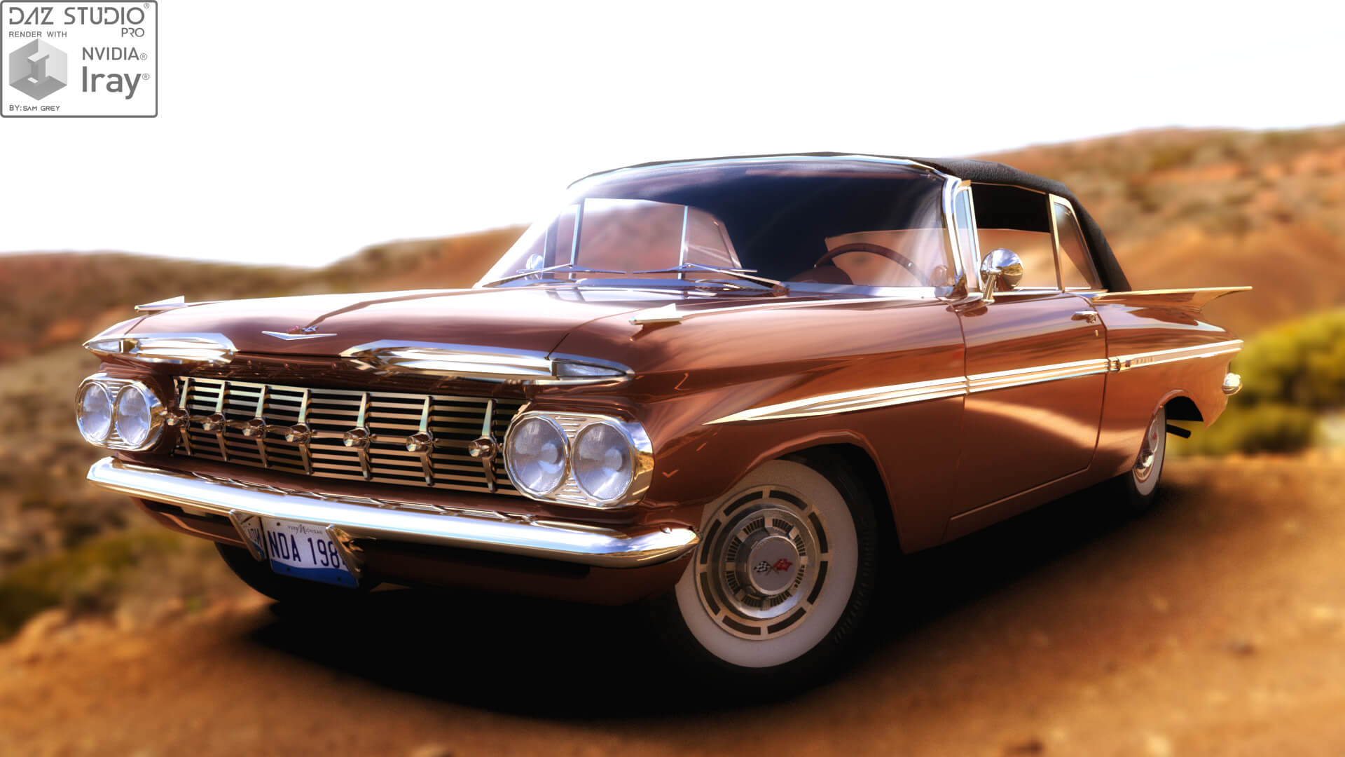Chevrolet Impala Convertible 1959 - 3D Model by nerdadantes