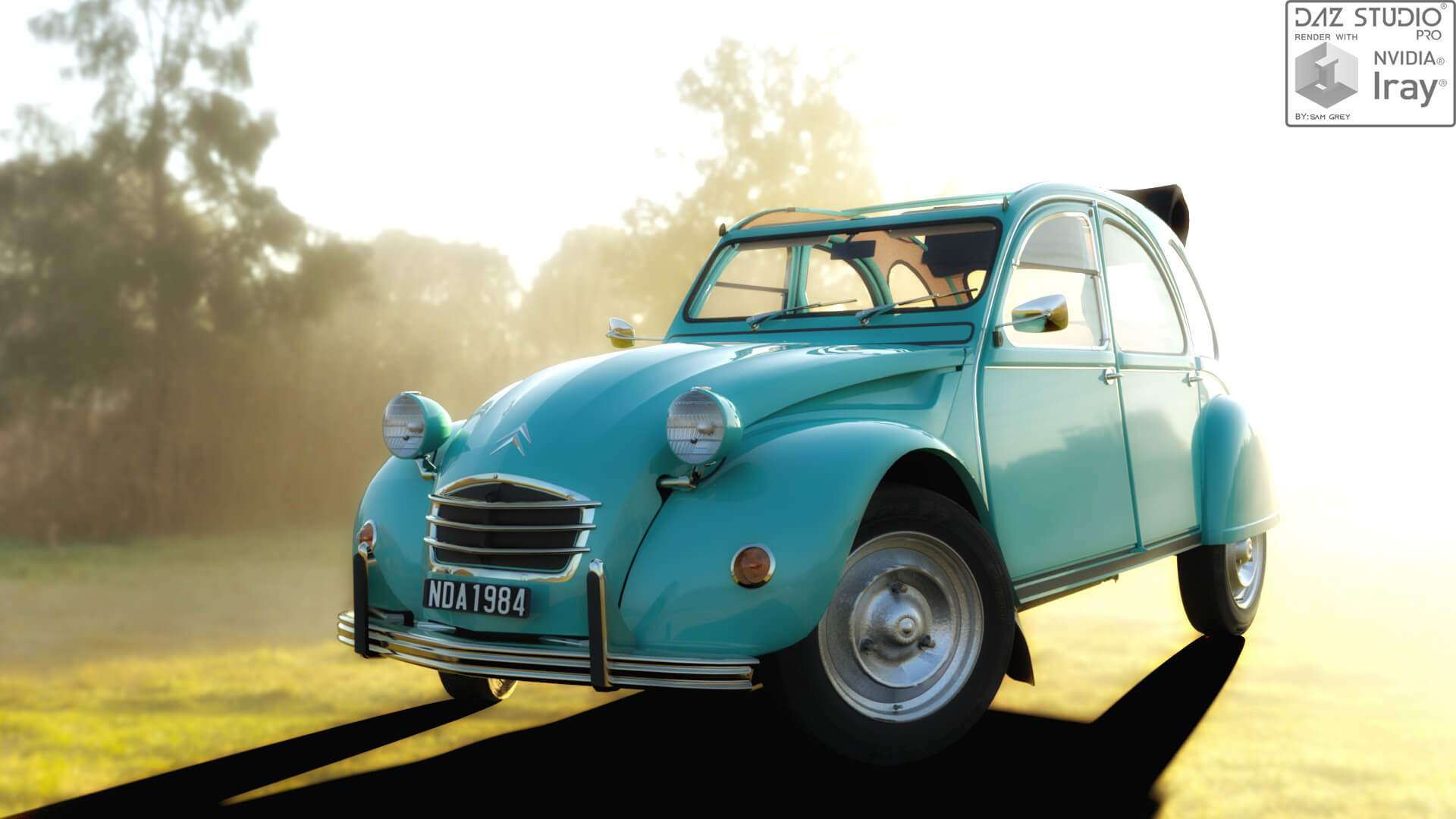 Citroen 2Cv 1970 for DAZ Studio by nerdadantes