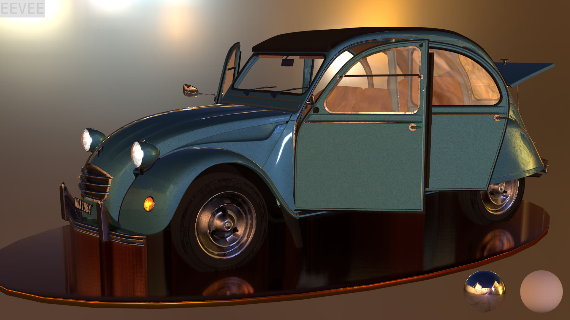 Citroen 2Cv 1970 for DAZ Studio by nerdadantes